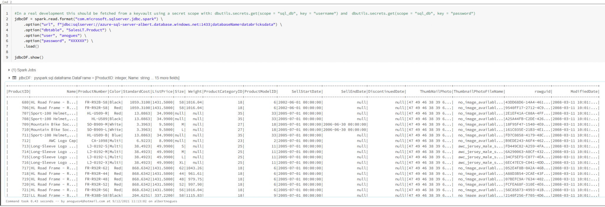 Databricks connectivity to Azure SQL / SQL Server - Albert Nogués