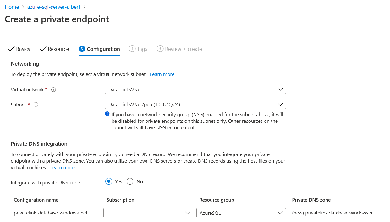 Using Azure Private Endpoints with Databricks - Albert Nogués
